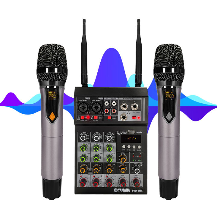 [Thai] MIXER PM4 Audio Mixeเครื่องผสมเสียงr 4 ช่อง Mini Musical Mixer ...