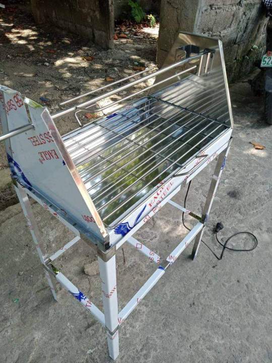 stainless letchon manok griller and bbq griller 2in1(de motor ...