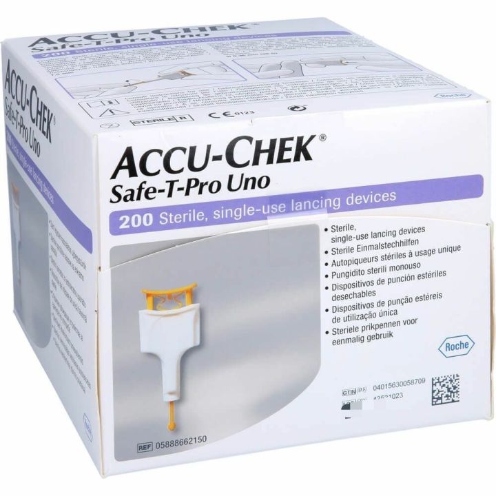 Accuchek Safe-T-Pro Uno Exp.2026/เข็มเจาะปลายนิ้วพร้อมใช้งาน | Lazada.co.th