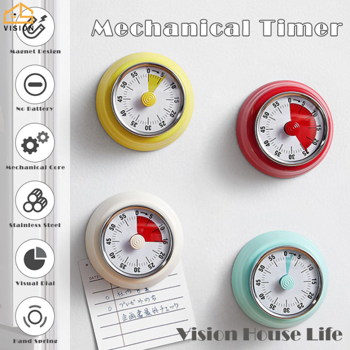 Vision Kitchen Timer Stainless Steel Mechanical Cooking Timer Magnetic ... Vision Kitchen Timer Stainless Steel Mechanical Cooking Timer Magnetic ...
