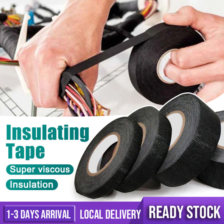 Heavy Duty Harness Tape 15m Adhesive Wiring Loom Cloth Fabric Tape ...