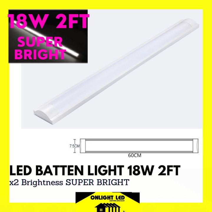 2FT LED Batten Light 18W | Lazada