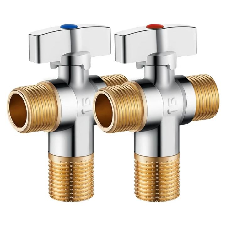 Full Copper Angle Valve Ceramic Ball Valve High Flow Water Distributor ...