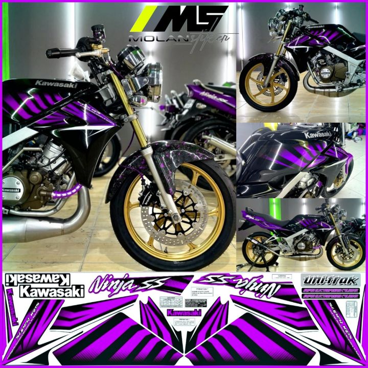 Decal Sticker Striping Variasi Motif Ori Ninja SS 150 2014 2015 Ungu ...