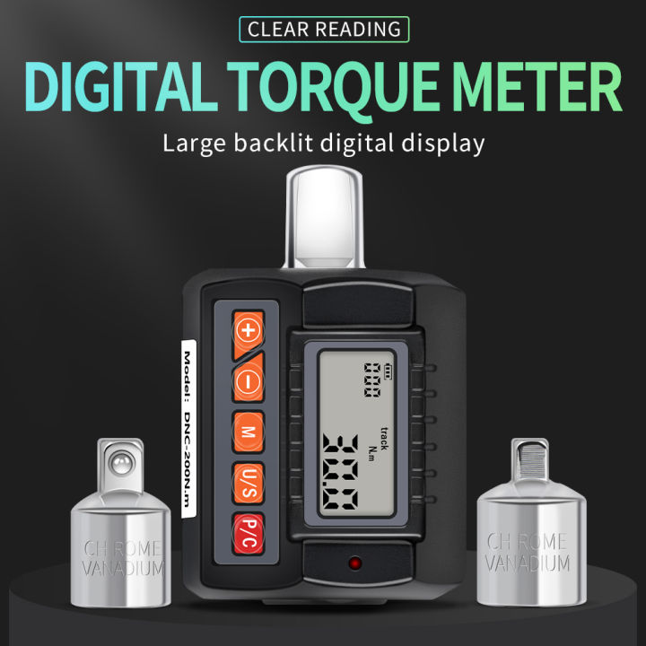 DNC-200N.m Digital Torque Gauge Real-time Peak Preset Mode 1/2 Torque ...