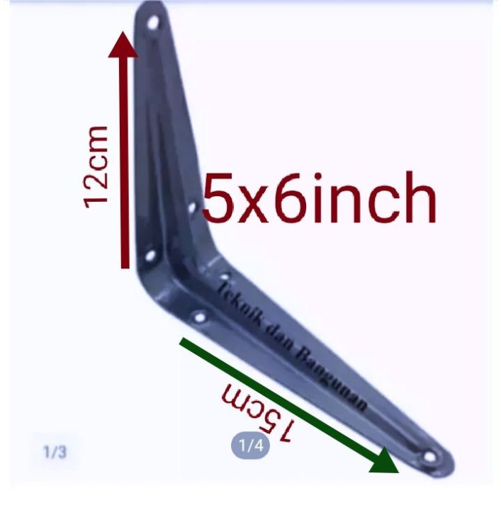 SIKU RAK DINDING RAK SIKU BESI PENYANGGA AMBALAN UKURAN 5X6 INCH ...