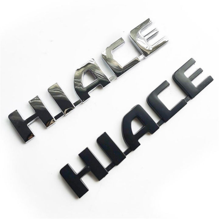 3D Hiace Sticker ABS Black / Chrome Hiace Emblem for Rear Trunk Hiace ...