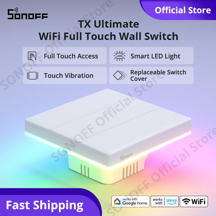 SONOFF TX Ultimate WiFi Touch Wall Switch Smart Light Switch LED Light ...