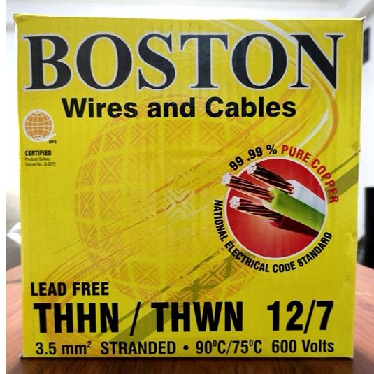 Boston THHN / THWN Stranded Wire 3.5mm² #12/7 (150meters) 12/7 3.5mm ...