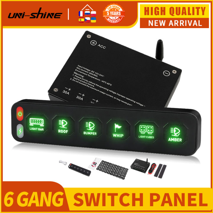 UNI-SHINE 4/6 Control Panel Wireless Touch Control Multi-Function ...