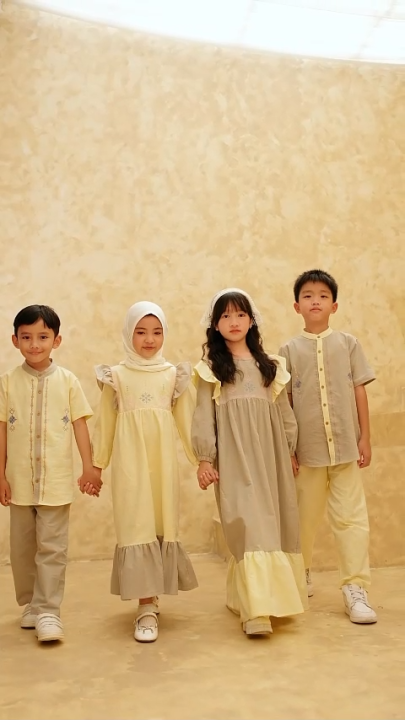 Yobebee Naura Dress Baju Muslim Gamis Lebaran Couple Anak Perempuan ...