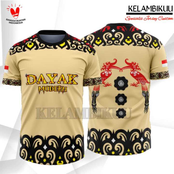 BAJU KAOS MOTIF BATIK MURAH/BAJU KAOS MOTIF BATIK DAYAK INDONESIA ...