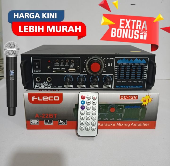 PROMO100% amplifier bluetooth fleco power 1200 watt A22bt SUBWOOFER ...