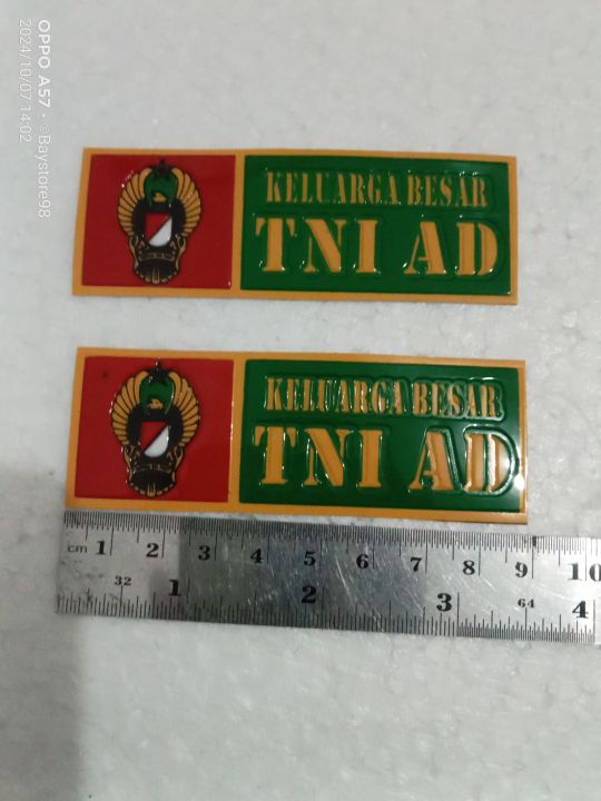 2 pcs Stiker Plat Motor TNI AD keluarga Besar tni AD Bay Store98 ...