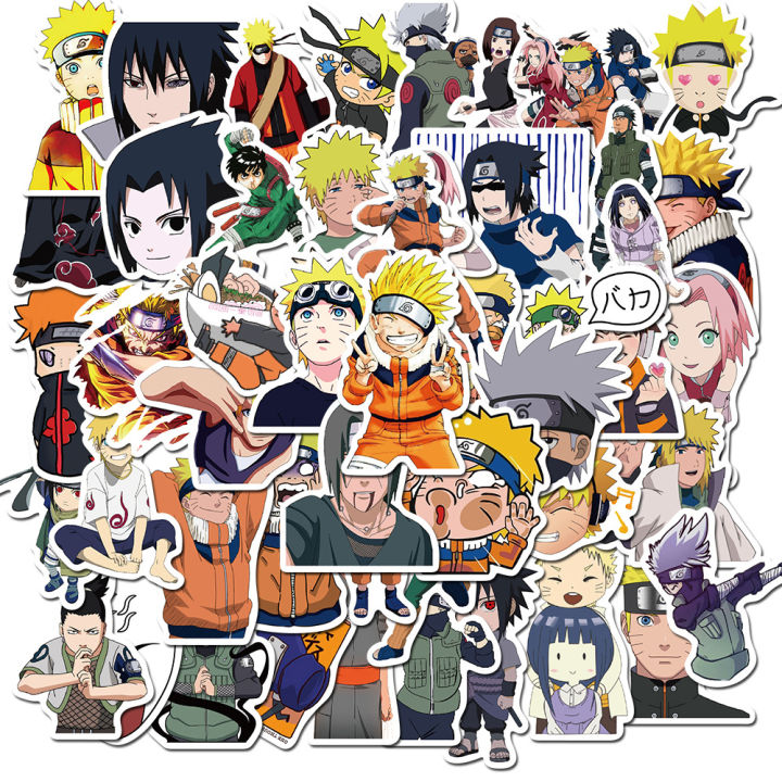 50 Naruto Naruto Sasuke Stickers Balance Car Luggage Laptop Case Anime ...