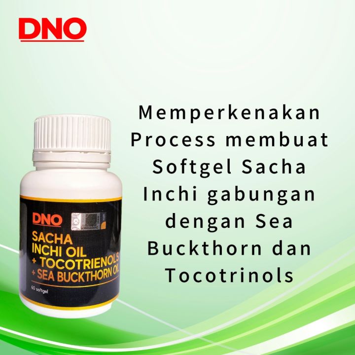 DNO Softgel Sacha Inchi Oil + Sea Buckthorn Oil + Tocotrienols 4 Botol ...