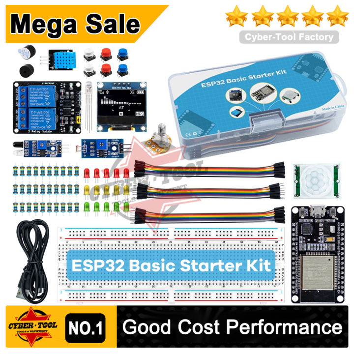 ESP32 Basic Starter kit WIFI + Bluetooth Wireless IoT Development Breadboard Kit Learning Kit ...