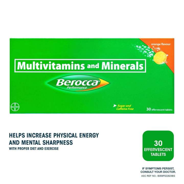 BEROCCA Vitamin B Complex + Ascorbic Acid + Calcium + Magnesium + Zinc ...