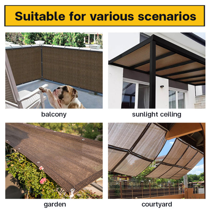 Black/Brown Sunshade net shade sunshade outdoor waterproof sun shade ...