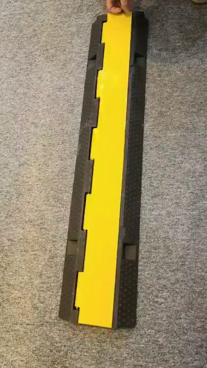 Yellow Black Rubber Cable Protector 2 Channe Humps Speed Bump Speed ...