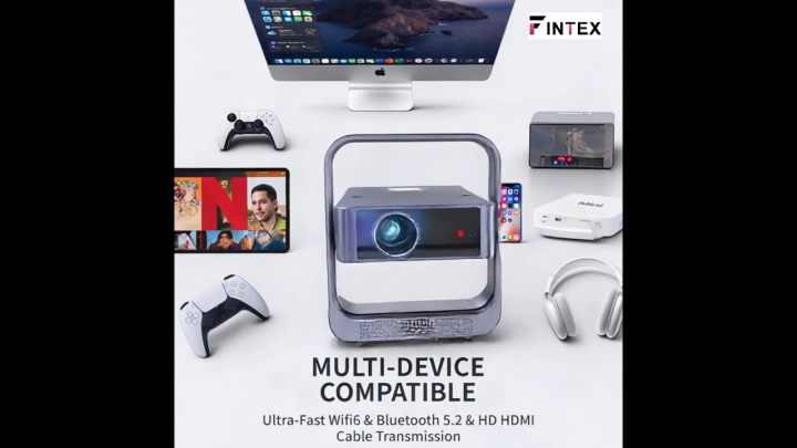 FintexPro C9 Ultra Bright Mini Portable LCD Projector 700 ANSI ...