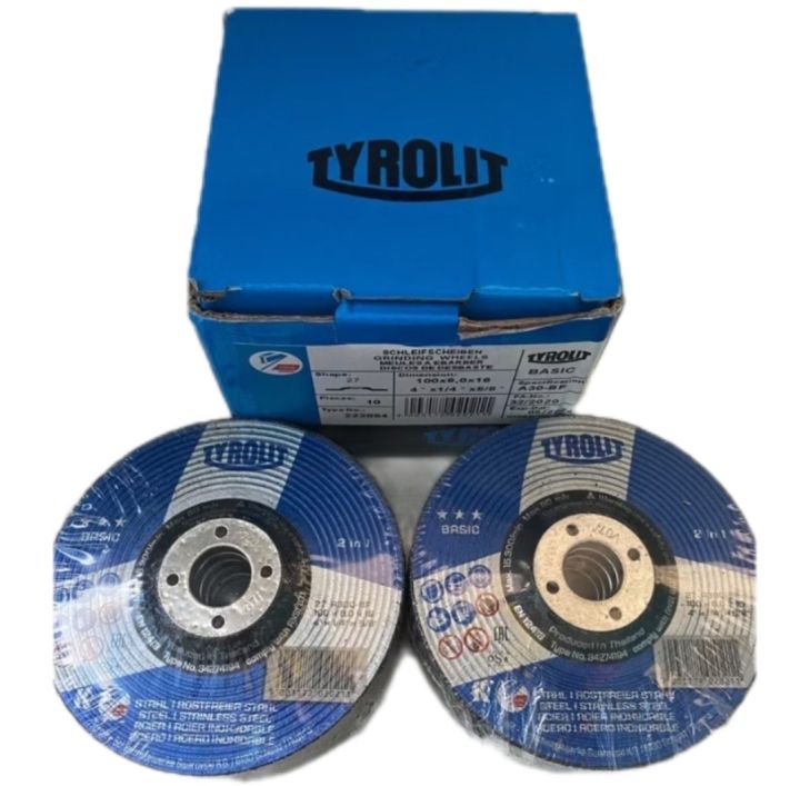 TYROLIT GRINDING DISC 4" SOLD in 1BOX (10pcs) | Lazada PH