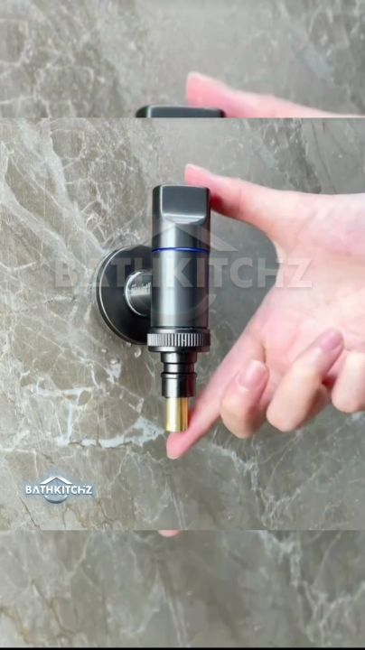 BATHKITCHZ Stainless Steel Washing Machine Faucets 2 Way Bib Taps Bib ...