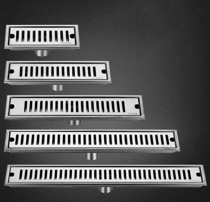 SUS304 Stainless Steel Rectangular Floor Drain Bathroom Kitchen Large ...
