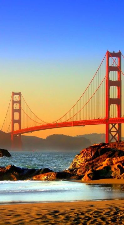 POSTER CETAK, jembatan merah ( California ) ,Hiasan Dinding/ Lukisan ...