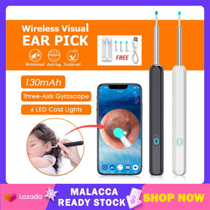 Upgraded Visual Ear Pick Smart HD Ear Cleaning Endoscope Earpick ...