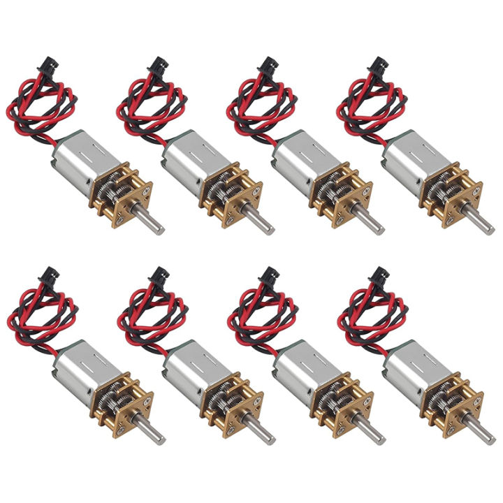 8pcs Mini Micro N20 Gear Motor DC 3V-6V Slow Speed Full Metal Gearbox ...
