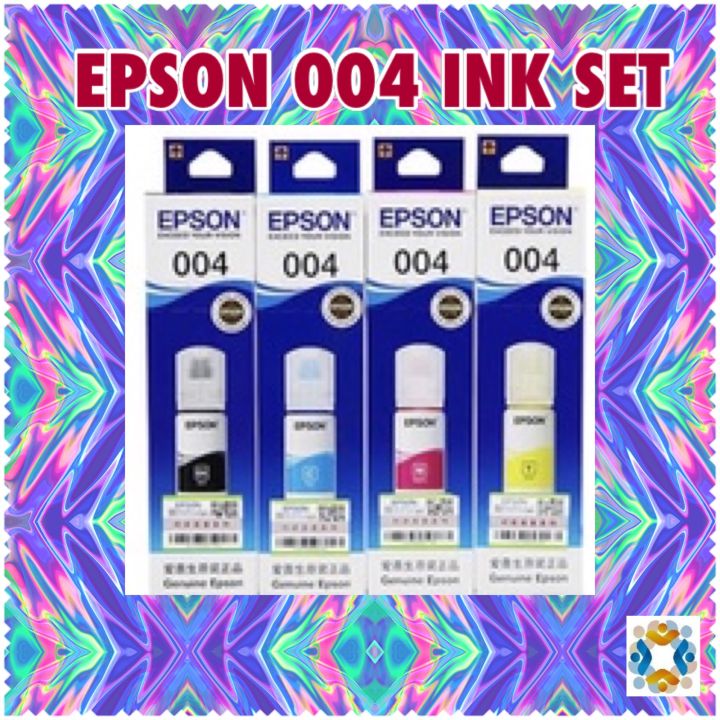 EPSON 004 INK SET (black,cyan,magenta,yellow) | Lazada PH