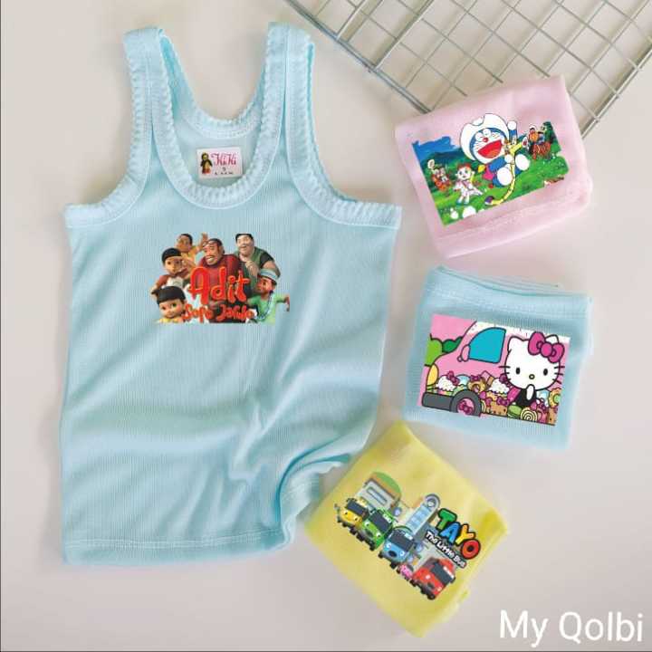 Promo 12 pcs Kaos Dalam Anak Gambar Kartun Lucu / Singlet Anak Karakter ... Promo 12 pcs Kaos Dalam Anak Gambar Kartun Lucu / Singlet Anak Karakter ...