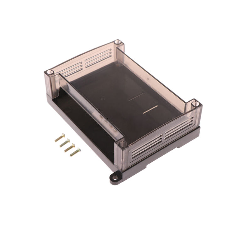 125*90*40mm Plastic Transparent Cover Mount PLC Din Rail Enclosure ...
