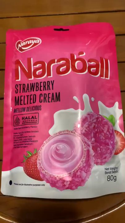 NARAYA Naraball Wafer Ball Original Chocolate Strawberry Pandan Melted ...