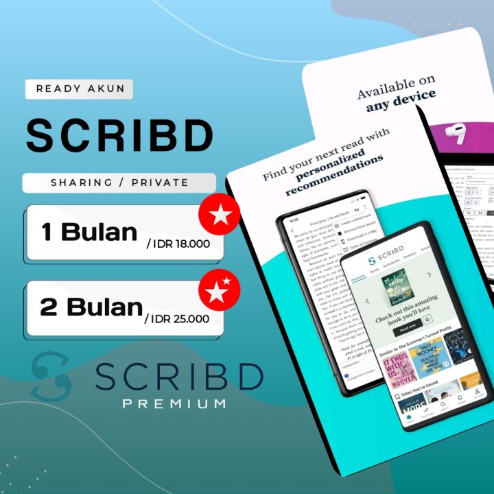 Scribd|Scribd Premium|Scribd Pro|Scribd lifetime|Scribd Unlimited | Lazada Indonesia