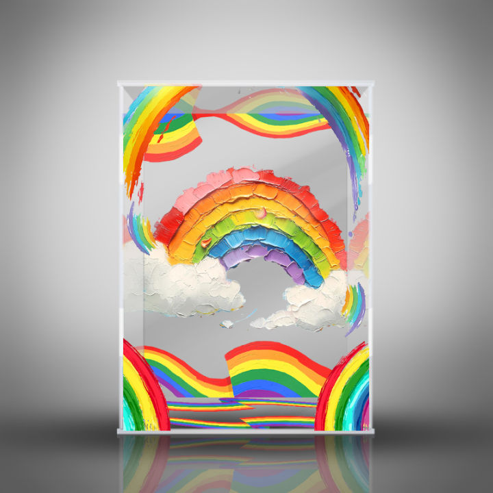 PopMart Pop Mart Mega Space Molly 400% Rainbow Tide Play Hand Office ...