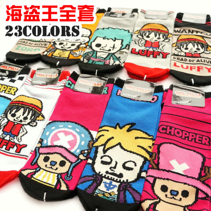 Export One Piece Full Set Cartoon Men's Socks Cotton Men Ankle Socks ...