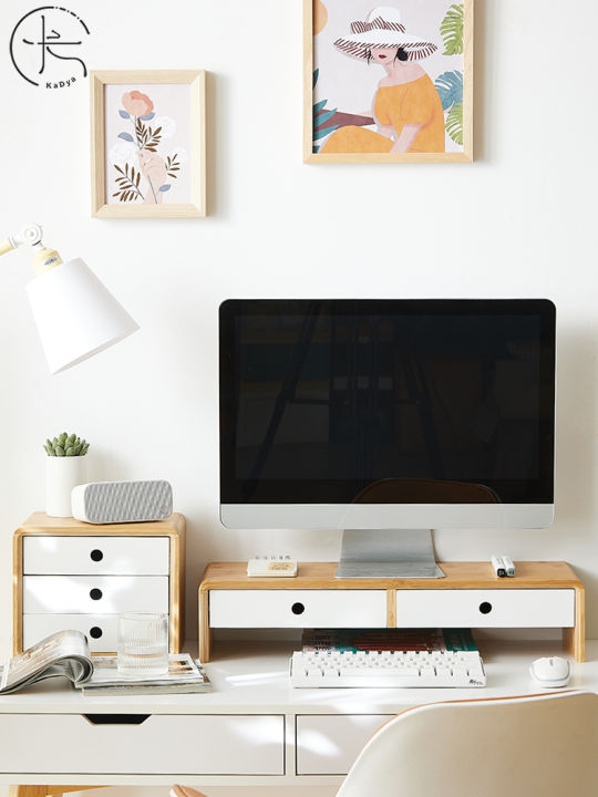 Computer Riser Shelf Desktop Base Office Desk Surface Panel Storage ...