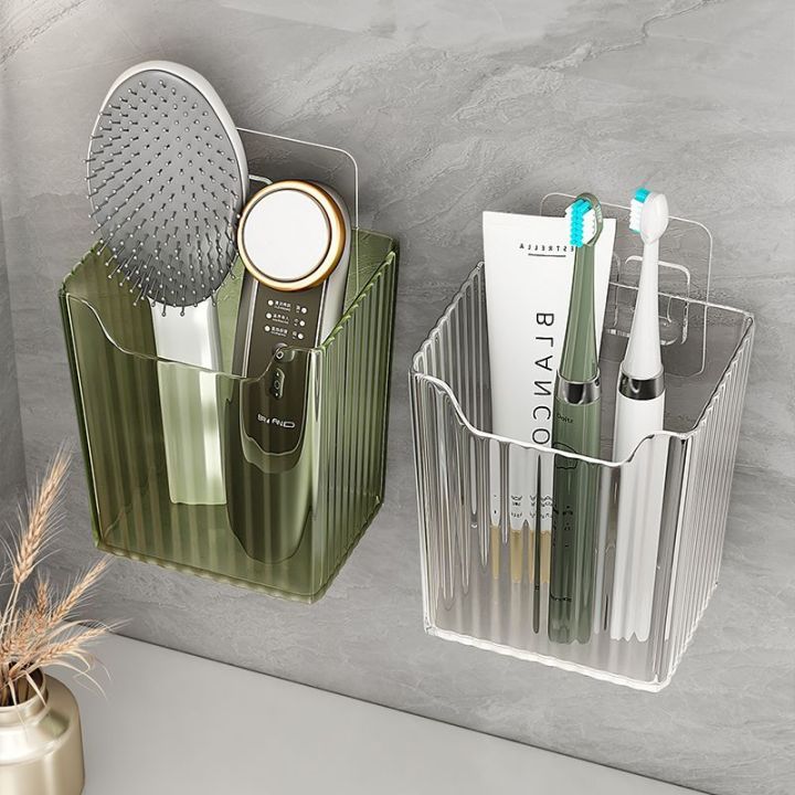 Bathroom toothbrush toothpaste comb storage rack non perforated wall ...
