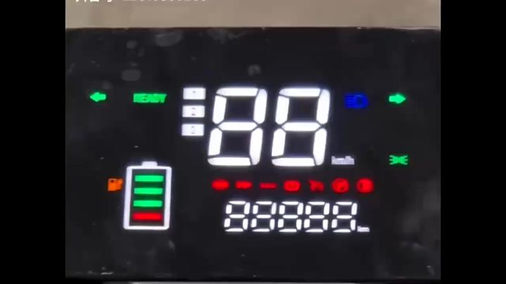 Universal 48V 60V 72V LCD Digital Speedometer Display Panel For Ebike ...