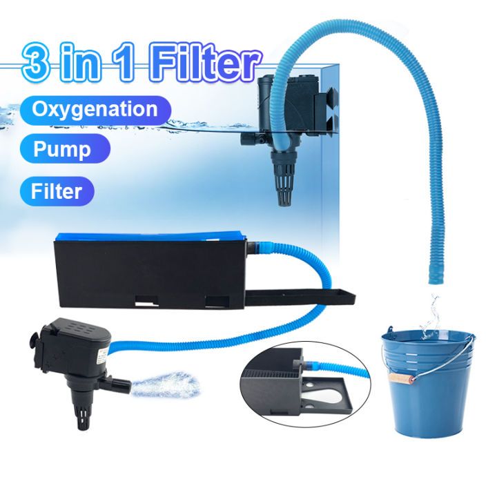 3 In 1 Aquarium Top Filter Pumping Oxygenation Circulation Multi ...