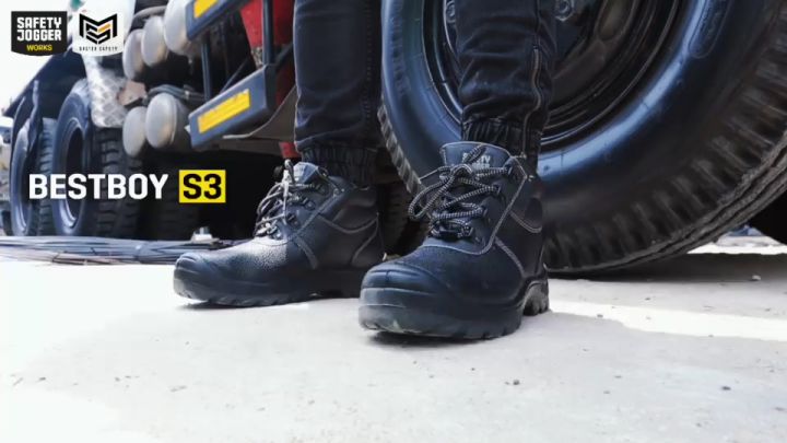 [รับประกัน 3 เดือน] Safety Jogger รุ่น BESTBOY S3 รองเท้าเซฟตี้หุ้มข้อ หัวเหล็ก พื้นกันทะลุ พื้น ...
