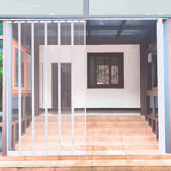 ม่านประตูเครื่องปรับอากาศม่านกั้นลมพลาสติก PVC แบบใสม่านแม่เหล็กแบบดูด ...