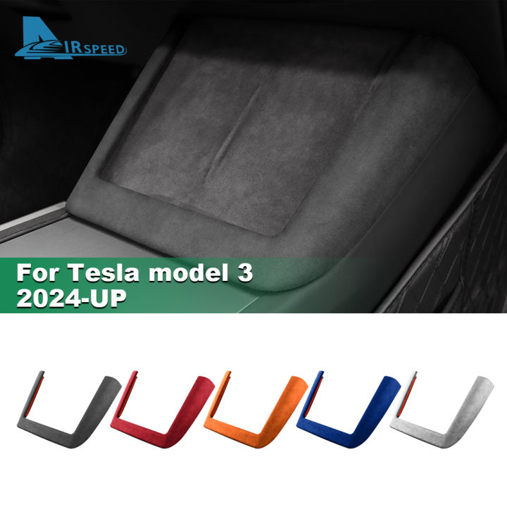 For Tesla Model 3 Highland 2024 Suede Central Control Charging Box Turn ... For Tesla Model 3 Highland 2024 Suede Central Control Charging Box Turn ...