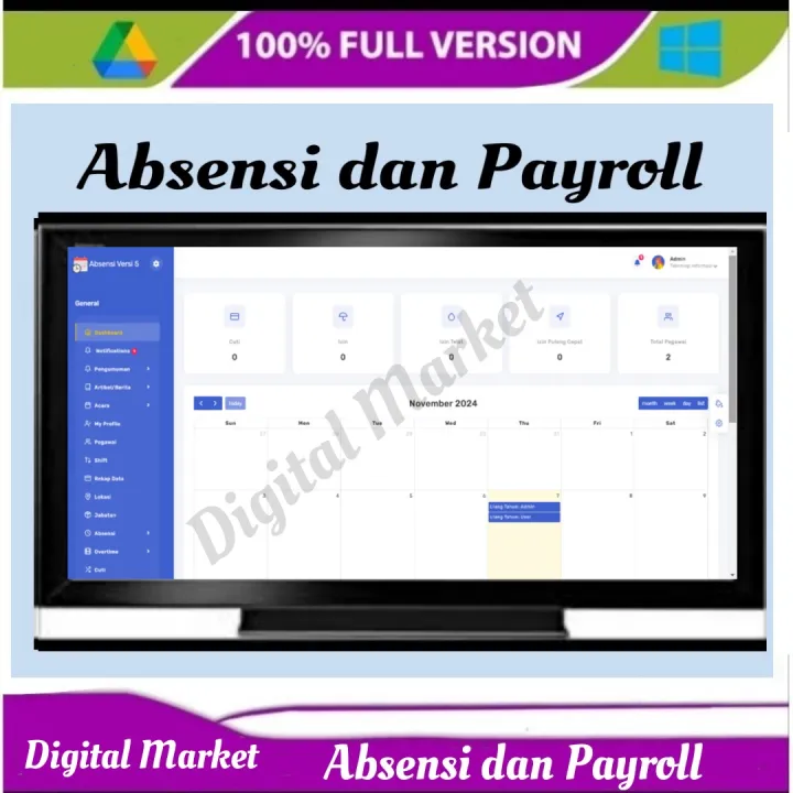 Source Code Aplikasi Absensi Selfie dan Payroll Laravel 8 | Lazada Indonesia