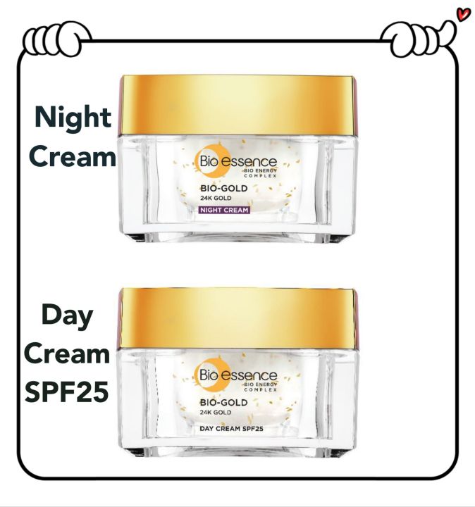 BIO ESSENCE BIO GOLD 24K GOLD NIGHT /DAY CREAM SPF25 40G | Lazada