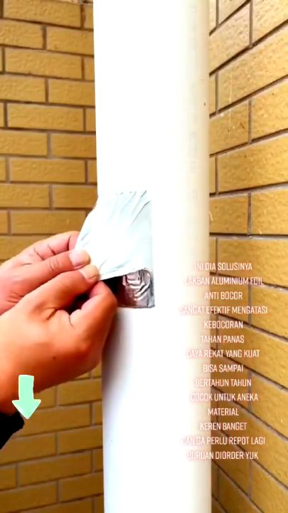 5 CM X 15 METER / 30 METER Lakban Anti Bocor Lem Anti Air Aluminium Foil Butyl Super Waterproof ...