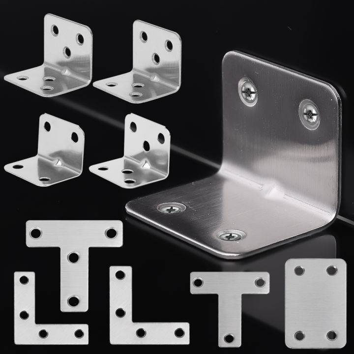 Universal Stainless Steel Corner Bracket / 90 Degree Right Angle Fixed ...