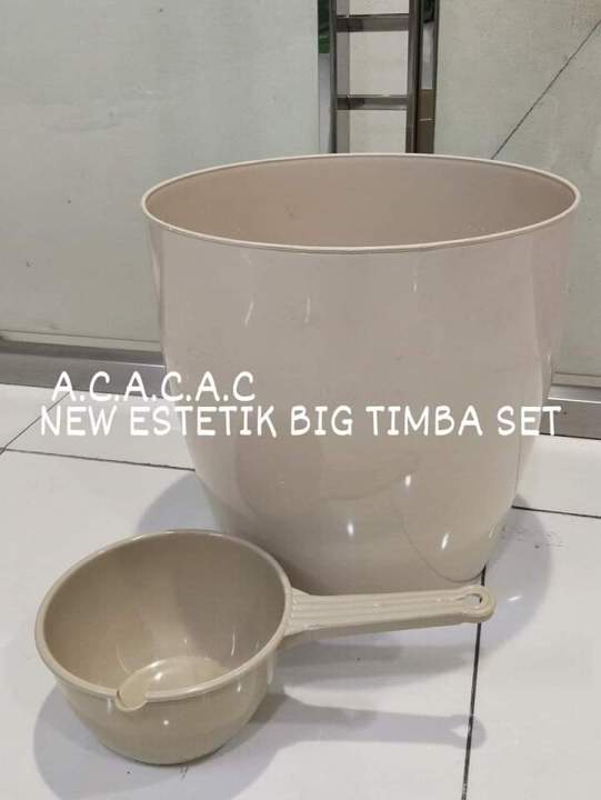 MINIMALIST TRENDY CLASSY TABO AND TIMBA SET HIGH QUALITY WHITE PAIL ...